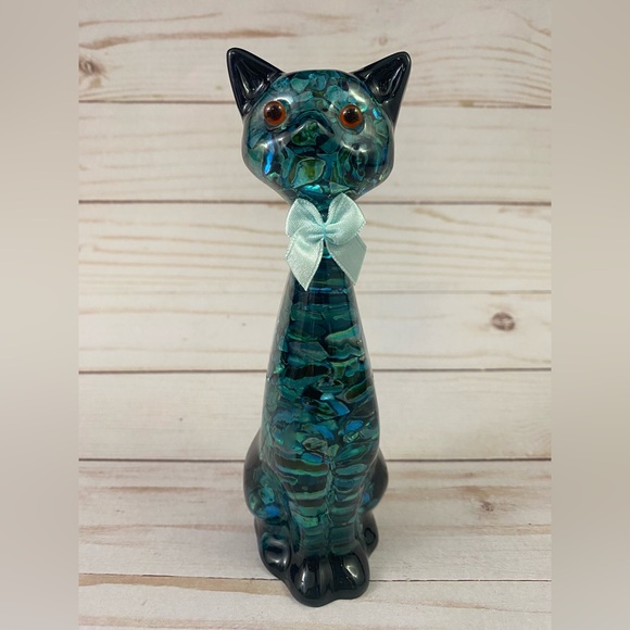 Ariki | Accents | Vintage Ariki Newzealand Genuine Paua Shell Cat Resin ...